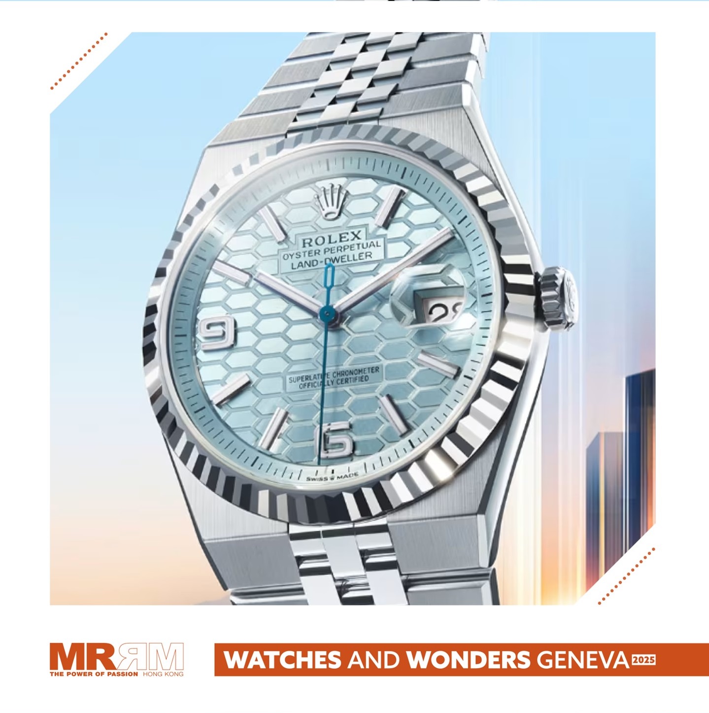 【MR│W&W2025】Rolex新系列Land-Dweller 蜂巢錶面襯三角坑紋錶圈 - MRRM